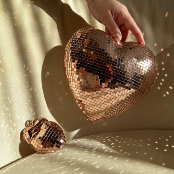 Accents | Disco Heart Heart Shaped Disco Ball 3d Heart Gift 21 Cm8 ...